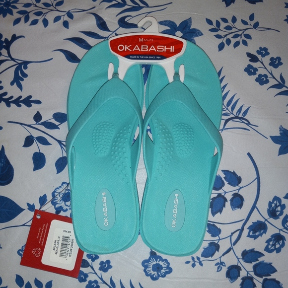 Shoes | Okabashi Flip Flops Sandals Splash Sea Glass Size M And Ml New ...